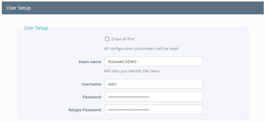 Ewon GUI Helper - system_step_userSetup