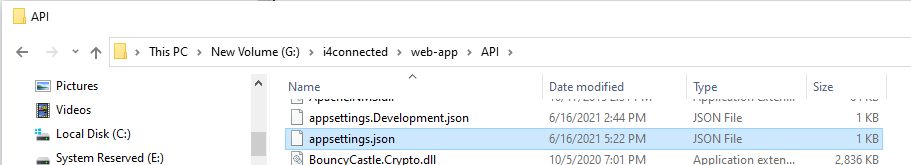 Installing the i4connected API