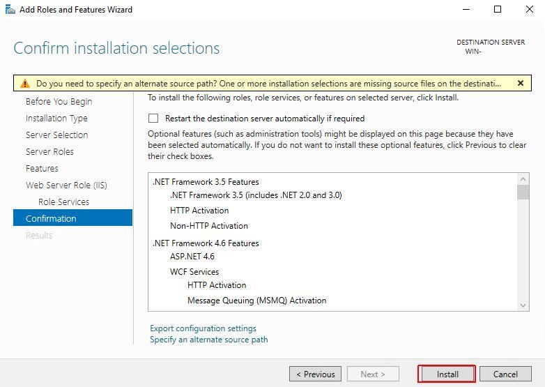 Activating Windows Roles and Features