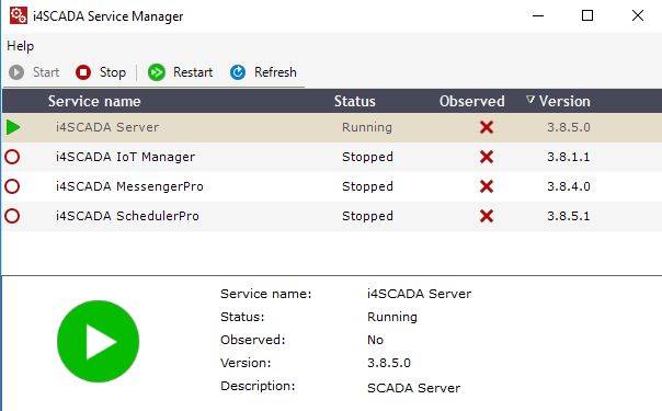 Running i4scada on three separate machines