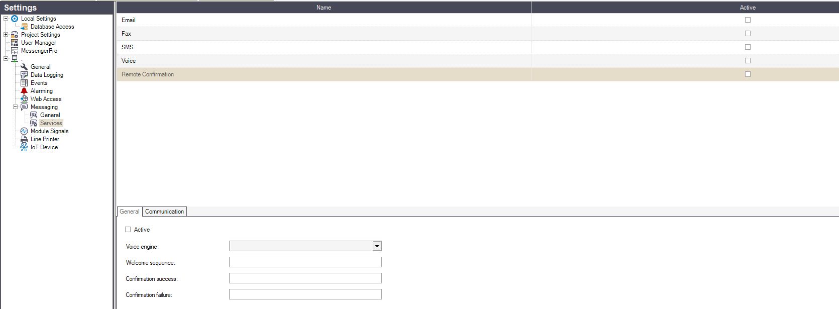 Remote Confirmation Service Section