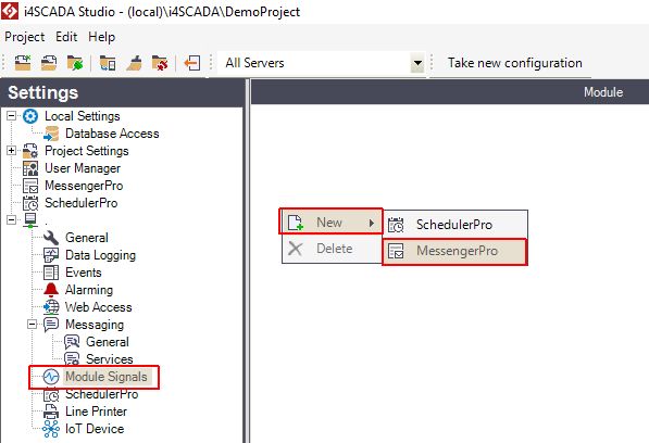 MessengerPro Service for write access of Signals