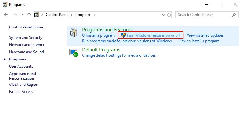 Activating Windows Roles and Features