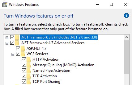 Activating Windows Roles and Features
