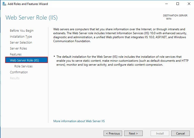 Activating Windows Roles and Features