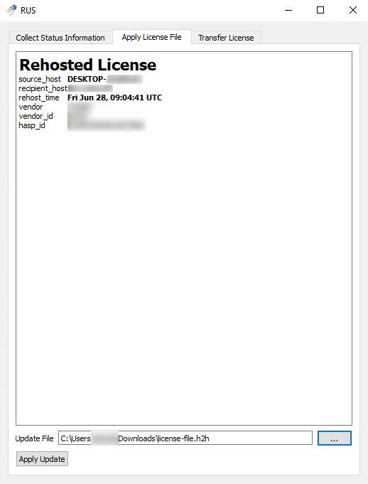 Transfer of a software-based license