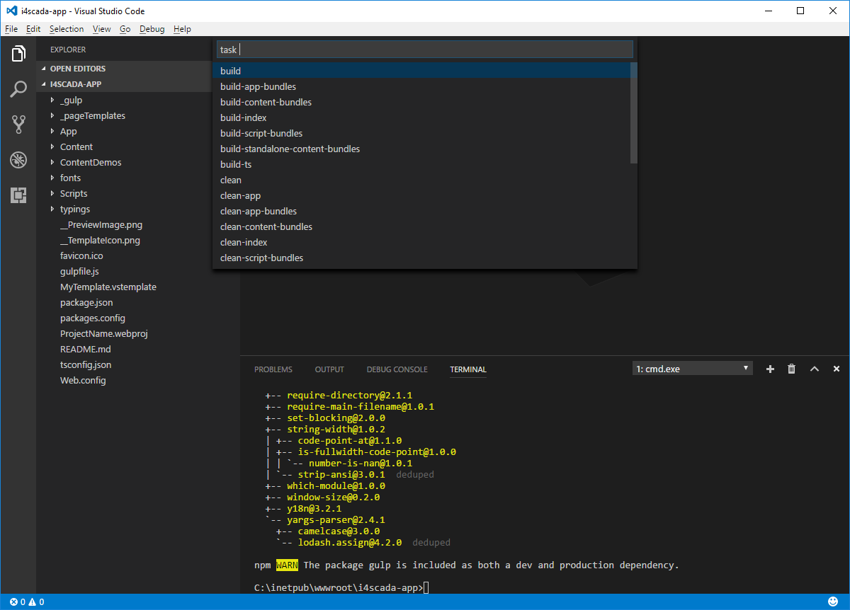 Using the i4scada App template with Visual Studio Code